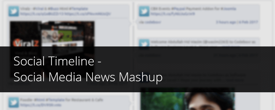 Social Timeline-Social Media News Mashup | Codeboxr
